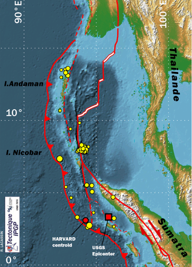 IPGP-Tectonique - SUMATRA - 26 Décembre 2004 - Magnitude 9